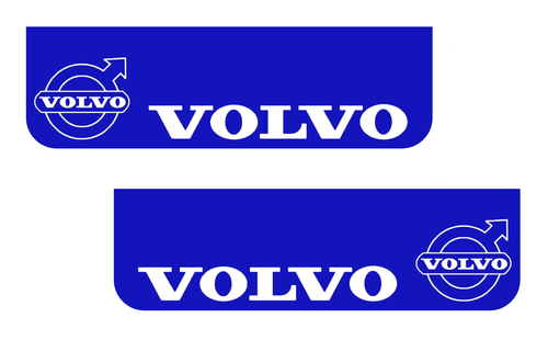 VOLVO Camion HGV Parafanghi 18 X 60Cm Lisci Blu PVC Paraurti Logo ...