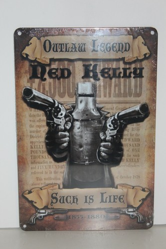 NKMS14 OUTLAW LEGAND NED KELLY Metal Sign New 30 cm H X 20 cm W | eBay ...
