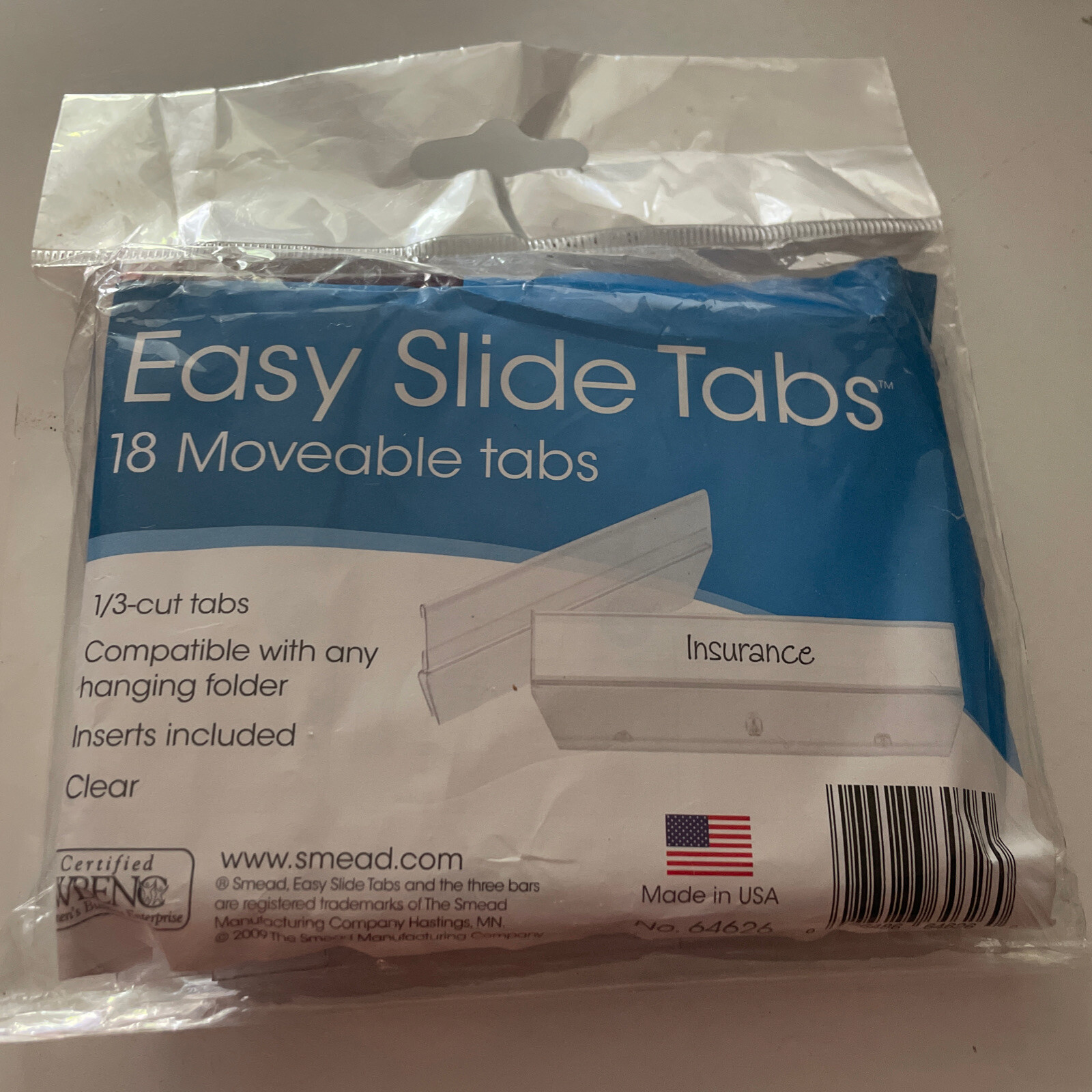 Smead Smd-64626 Tab 18pk Hfldr Poly 1/3 Cl -smd64626- - smd64626 64626 ...