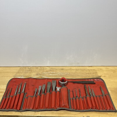 Snap On Tools Punch and Chisel Set PPC2700AK With C2700 Kit Bag Roll ...