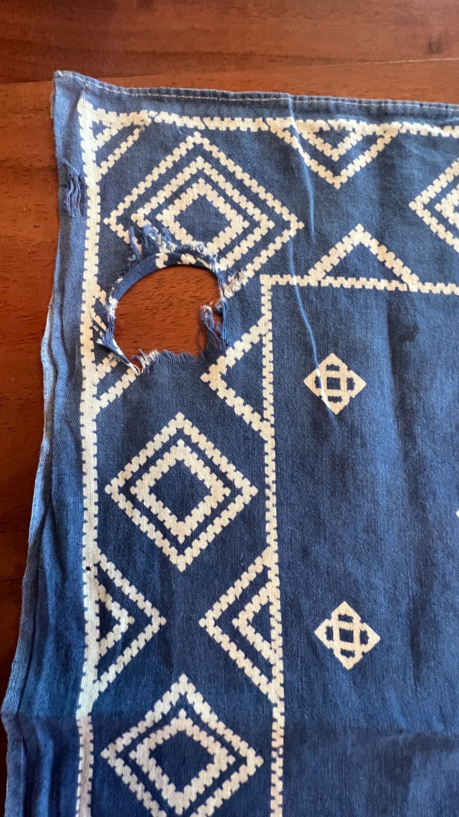 HTF VTG Pre-30s Blue Elephant Trunk Down Bandana Dia… - Gem