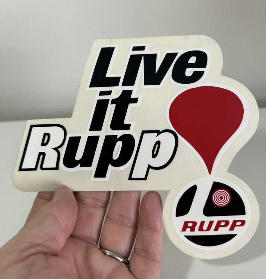 Vintage Live it Rupp Snowmobile 5" x 6" Decal Sticker | eBay