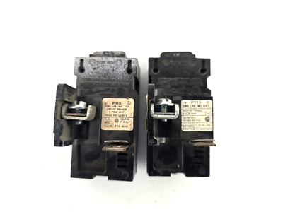 2pcs Used Bulldog P115 15 Amp 120 Volt 1 Pole Pushmatic Circuit Breaker ...