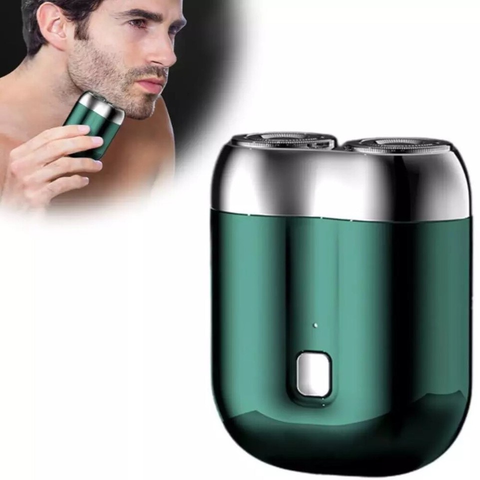 4 Colors USB Mini Shaver For Men RechargeableUpgrade Pocket Double Head ...