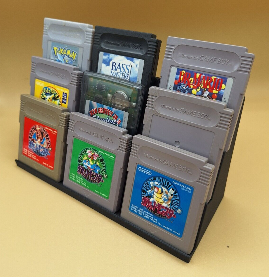 Game Boy Advance Cartridge Display Stand, Tiered, 9 or 16 carts, 3D ...