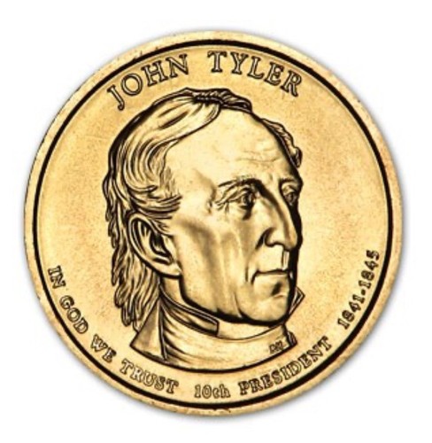 2009 P Presidential Dollar $1 John Tyler BU Brilliant Uncirculated US ...