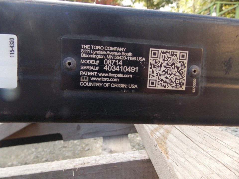 OEM TORO SAND PRO INFIELD 3040 5040 Front Manual Blade Attachment PART ...