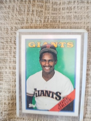 Jose Uribe Topps 1988 #302 Alignment Error, Color Logo Outline Misprint ...