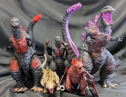Shin Godzilla 2nd, 3rd and 4th Forms Bandai Soft Vinyl Figure Set of 5 ...