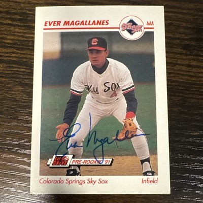 Ever Magallanes Autographed 1991 Skybox Card #91 Colorado Springs Sky ...