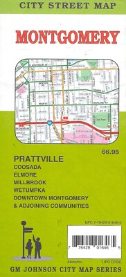 City Street Map of Montgomery / Prattville, Alabama, by GMJ Maps | eBay