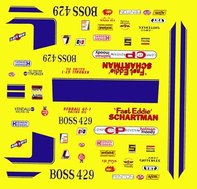 "FAST EDDIE" Schartman Ford Maverick 1/24th - 1/25th Scale Decals NHRA ...