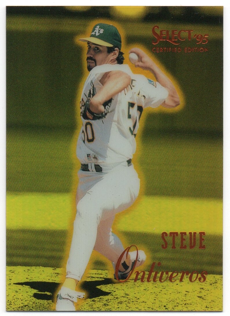 1995 Select Certified Mirror Gold #19 Steve Ontiveros Oakland Athletics ...