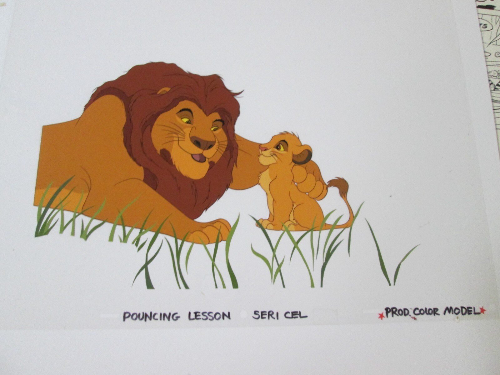 Lion King Pouncing Lessons hand painted inked model cel to make the ...