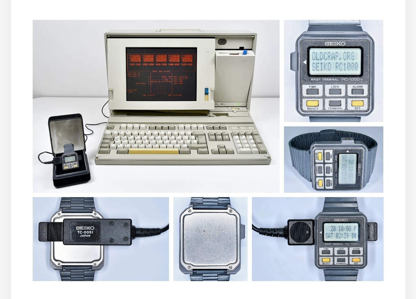 Vintage SEIKO "Wrist Terminal" RC-1000 LCD Computer Alarm 1985 Men's ...