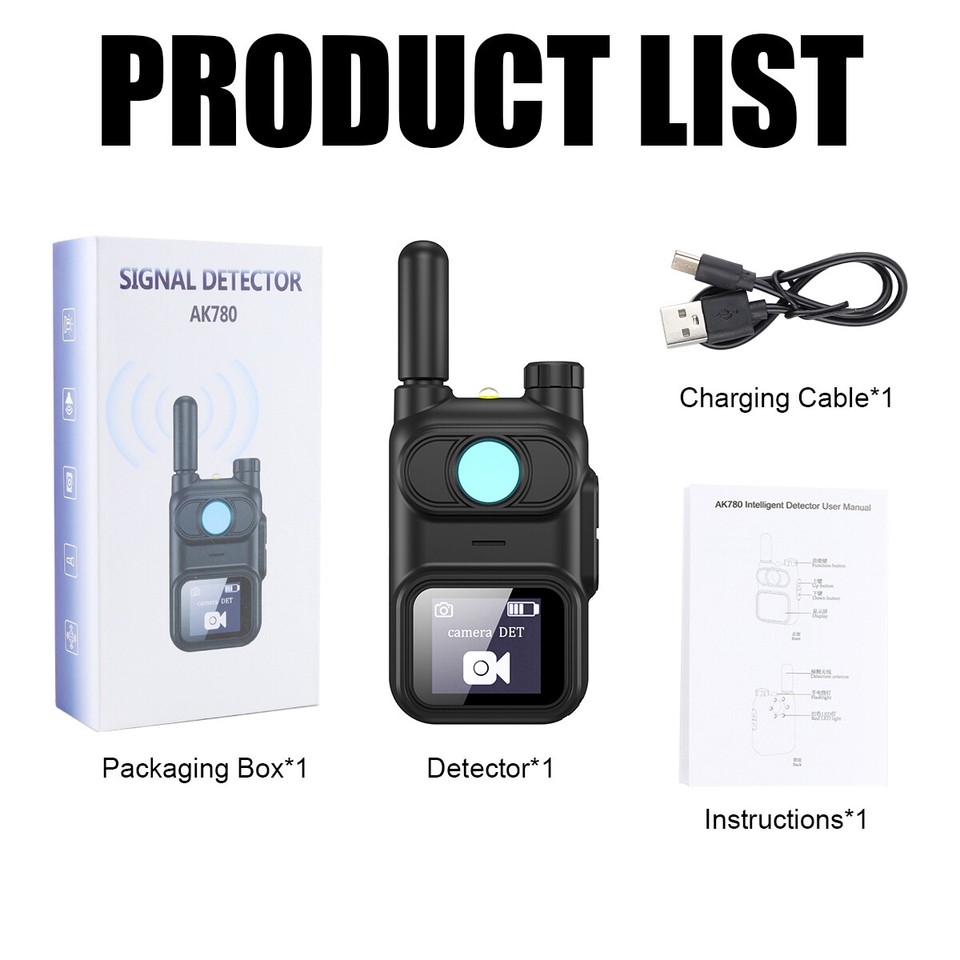 Anti-Spy Device Camera Wireless RF Detector GSM Bug GPS Tracker Finder ...