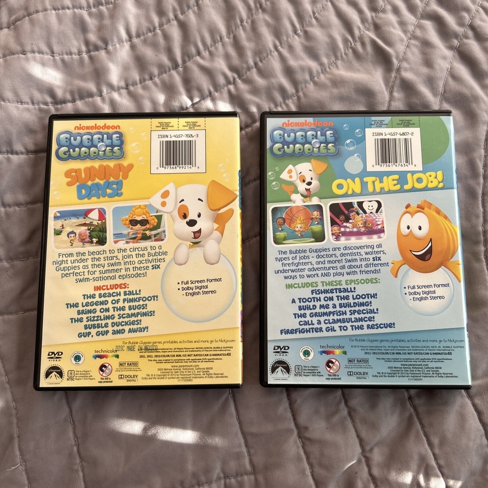 Nickelodeon Bubble Guppies Sunny Days DVD On The Job DVD | eBay