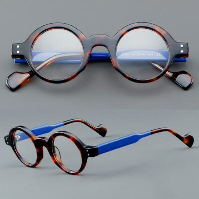 Mixed Color Round Eyeglass Frames Retro Lightweight Transparent Glasses ...