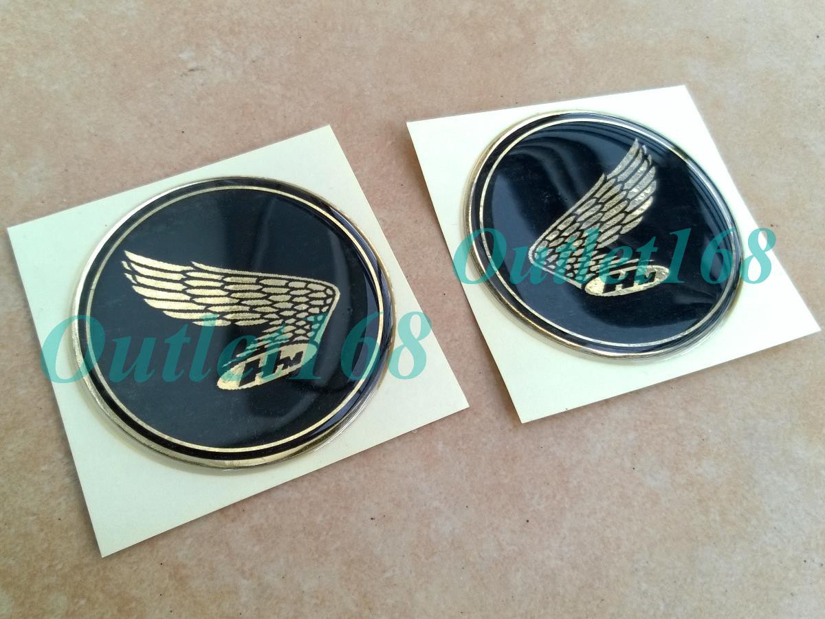 Honda Fuel Gas Tank Round 50mm Sticker Decal Emblem Soft Gel Dome Self ...