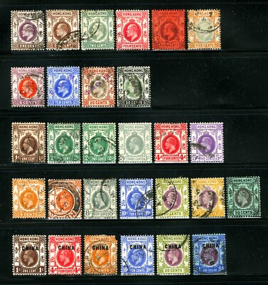 Hong Kong 1903-1937 Assorted KEVII, KGV & Offices in China Most Used 29 ...