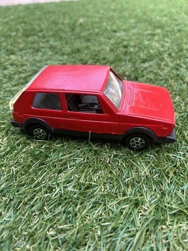 Vtg Volkswagen Diesel Rabbit Hatchback 5 Inch Toy Car Vibrant Red ...