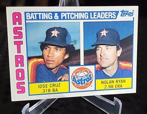 1984 Topps Astros Batting & Pitching Leaders Jose Cruz Nolan Ryan #66 ...