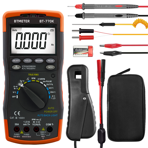 Automotive Multimeter Engine Analyzer Kit True RMS AC/DC Tach Dwell ...