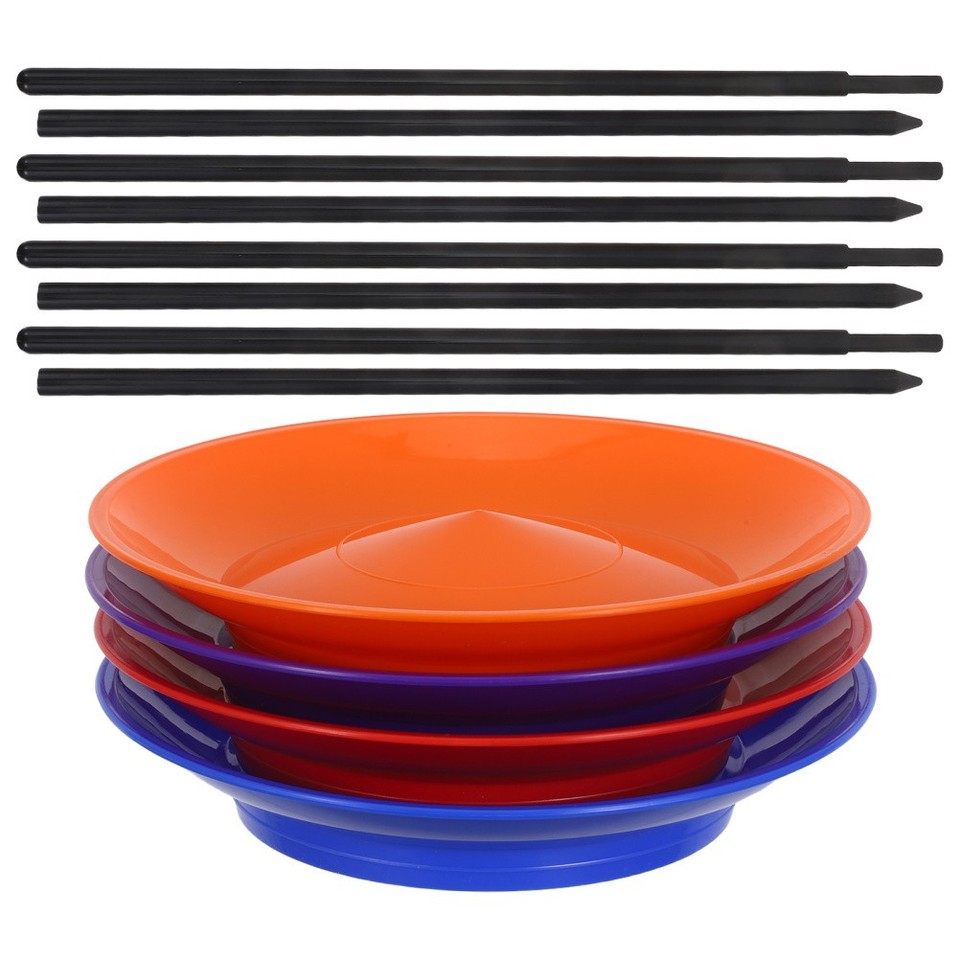4 Pcs Spinning Juggling Disk Plate Toy Set Circus Act Plates Prop ...