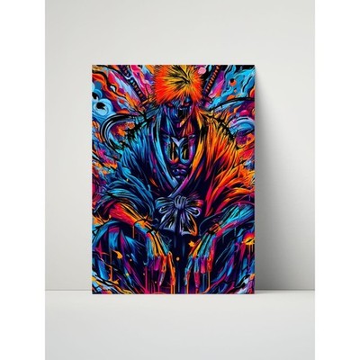 Bleach Ichigo Tensa Zangetsu Neon Bankai – Glossy 8x10 Metal Print | eBay