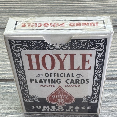 Vintage Hoyle Official Playing Cards Jumbo Face Pinochle Plastic Coated ...