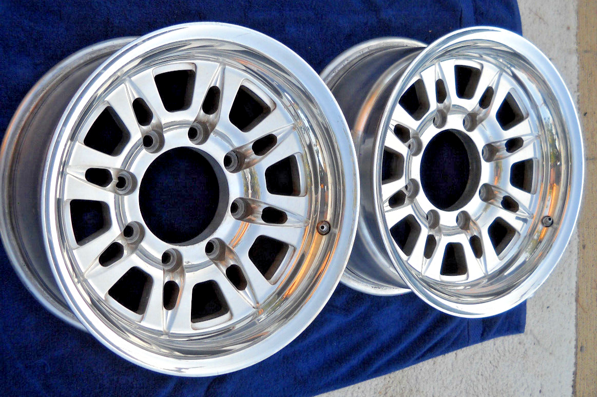 PAIR OF FORD TRUCK 16"x8" CUSTOM POLISHED ALUMINUM WHEELS. 8 Lug x ...