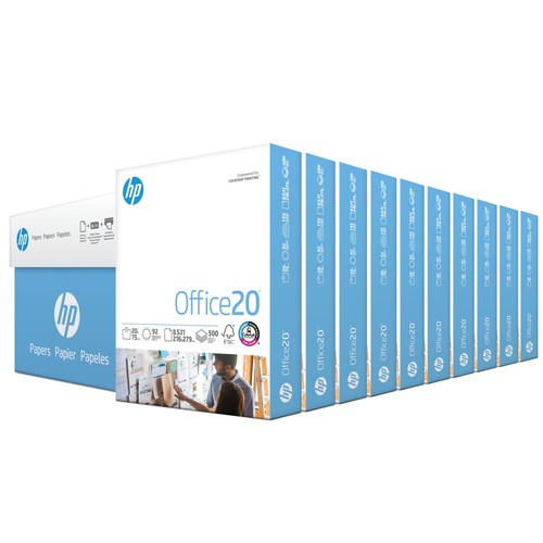 Hp Printer Paper 8.5 X 11 Paper Office 20 Lb 10 Ream - 5,000 Sheets 92 ...