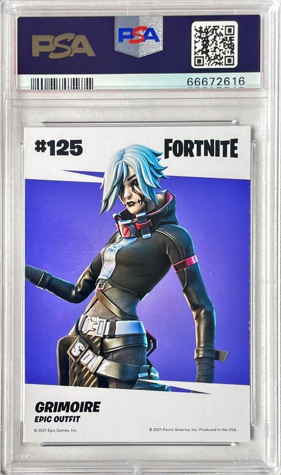 2021 Fortnite Series 3 GRIMOIRE Cracked Ice PSA 9 #125 Epic Outfit USA ...