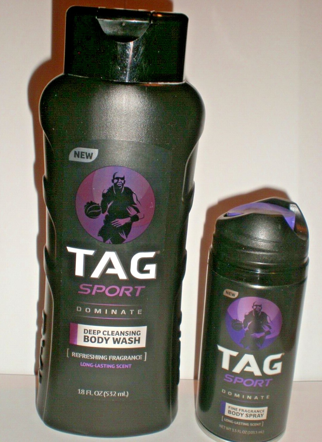 (1) Tag Sport Deep Cleansing Body Wash and (1) Body Spray Dominate ...