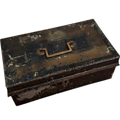 Vintage Metal Cash Box with Handle for Secure Storage and Sleek Design ...