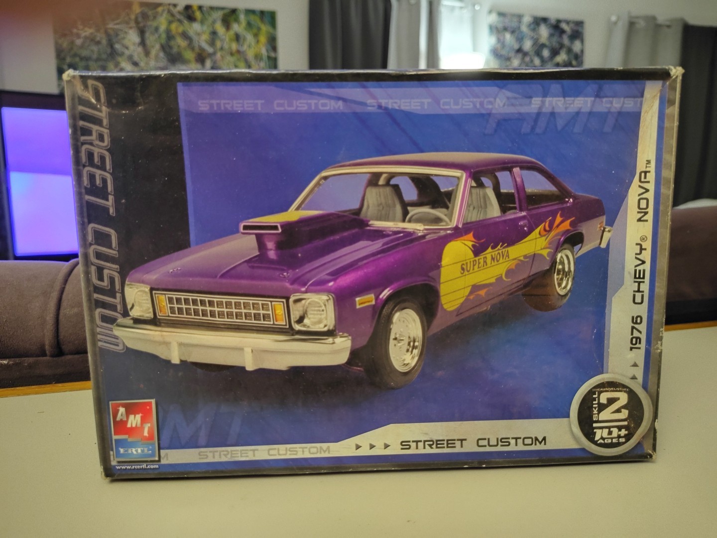 AMT ERTL Street Custom 1976 Chevy Nova 1:25 Scale Model Kit Open Box ...