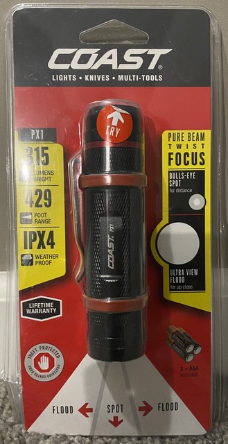Brand Coast 315 Lumens PX1 LED Flashlight Pure Beam Optic for sale ...