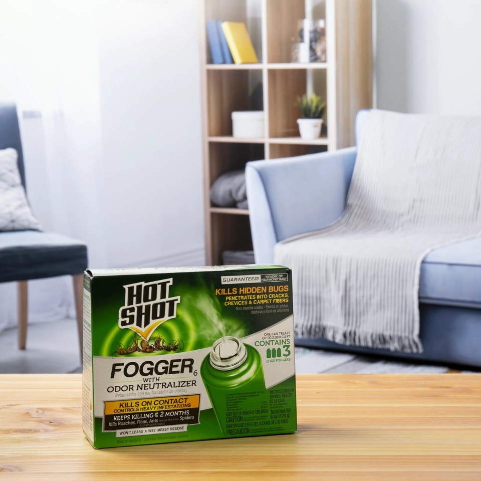 6 CAN FOGGER BOMB Insect Killer Bug Flies Roach Spider Indoor Bed Kill ...