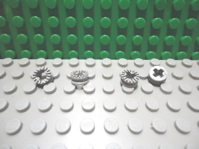 Lego 4 Classic Light Gray technic thin gear bushings with axle hole | eBay