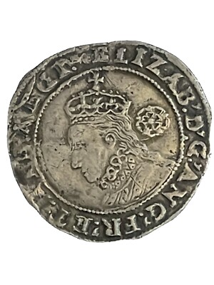 elizabeth 1st Sixth issue, 1582-1600. Mint mark Tun 1592-95, Silver ...