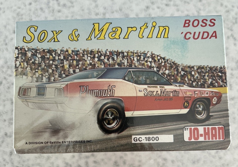 Jo-Han Sox & Martin Boss 'Cuda 1/25 Scale Drag Car Model Kit GC-1800 ...