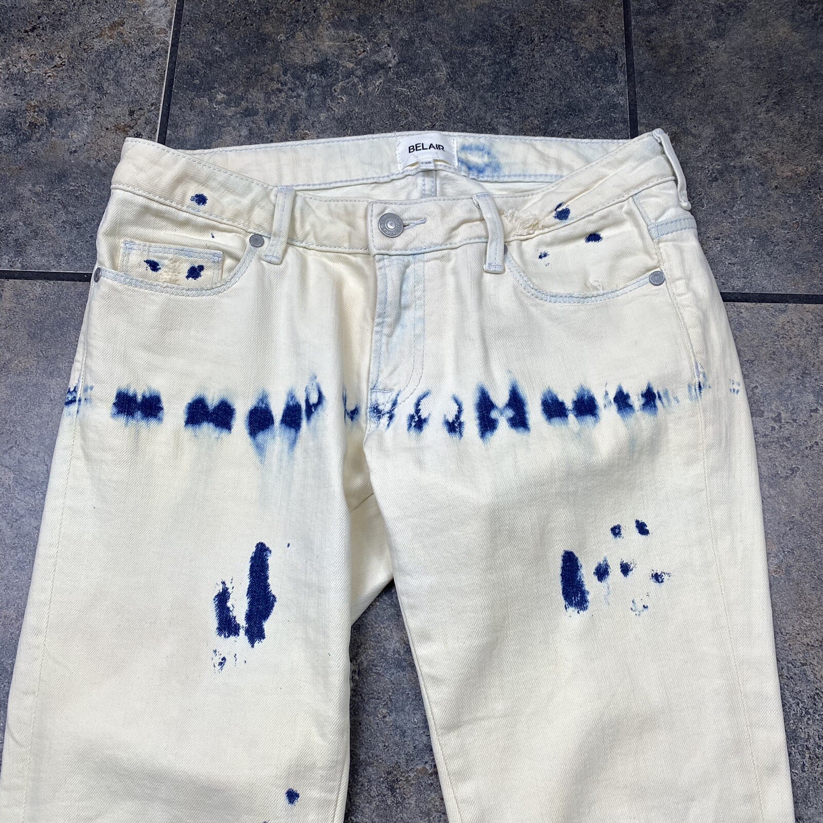 Women’s Belair Acid Wash Stained Denim Jeans Size T38 - Gem