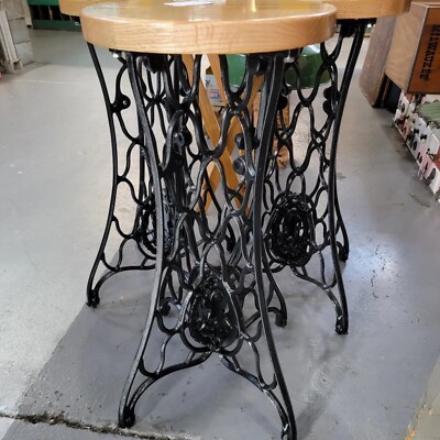 Vintage Singer Sewing Machine Bar Stool / End Table | eBay