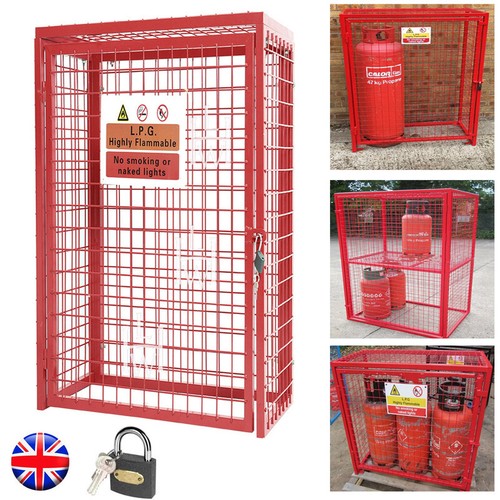 Gas Bottle Cage Cylinder Storage Security Galvanised Lockable Steel ...