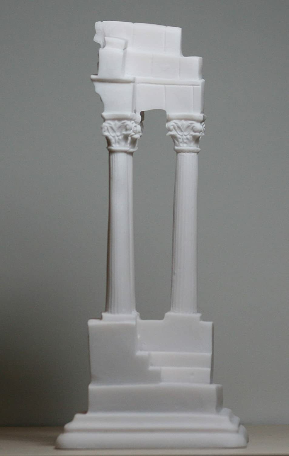 Ancient Greek Temple Ruins Corinthian Order Columns Cast Marble Statue ...