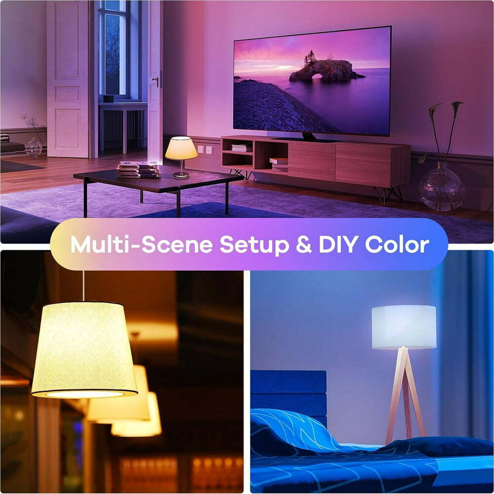 Smart Light Bulbs, Matter-Enabled Color Changing LED Light Bulbs, RGBTW ...