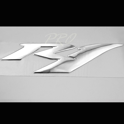 Sets Black Fuel Tank Pad+8" Chrome 3D Logo+Letter+for YZF-R1/R1S Emblem ...