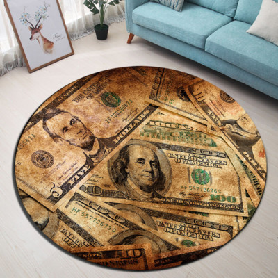 Retro old Money Yoga Round Floor Mat Bedroom Carpet Home Living Room ...
