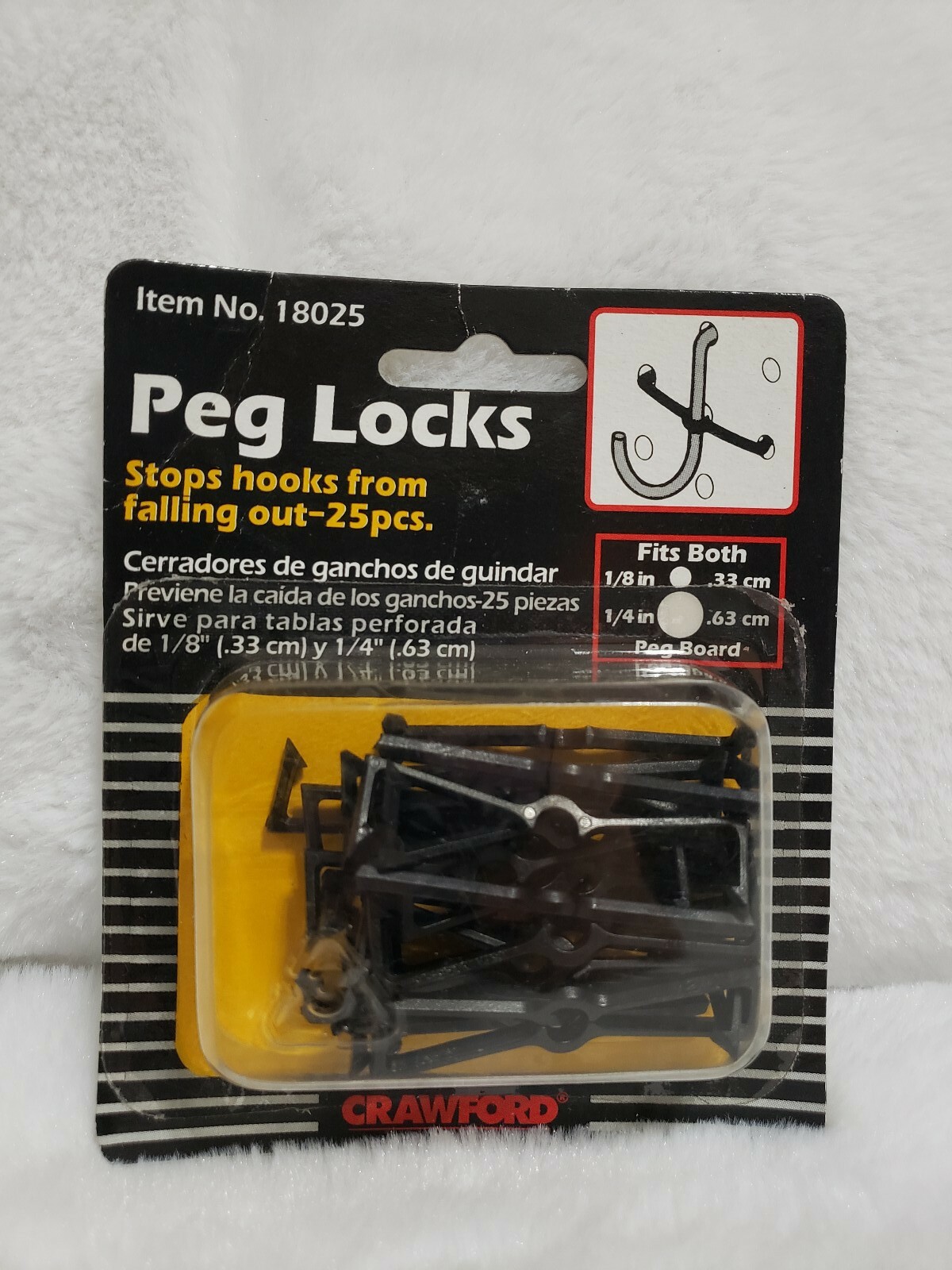 Crawford 18025 Peg Hook Locks, 1/8" x 1/4" 18025 | eBay