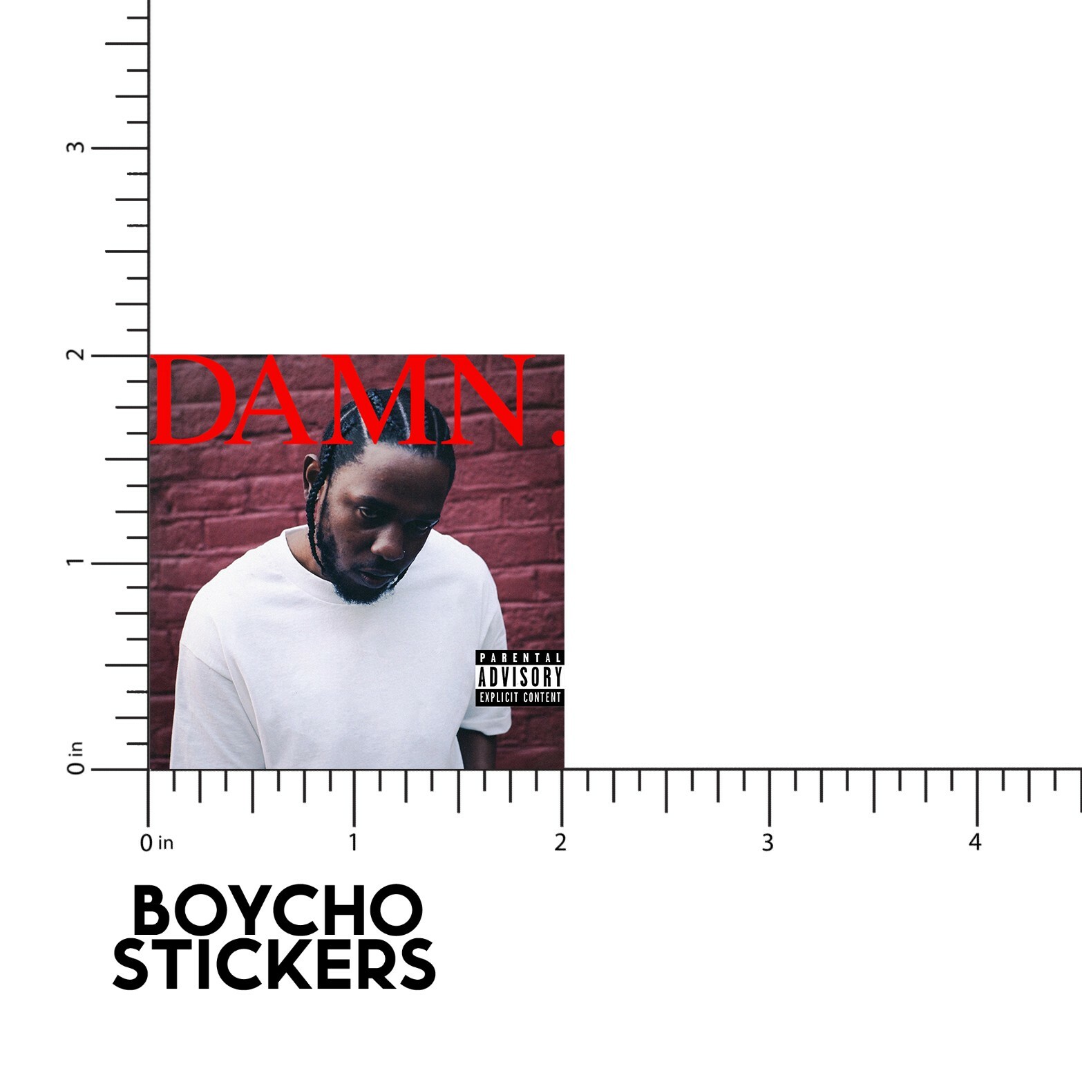 Kendrick Lamar Damn. Album Cover Sticker | eBay